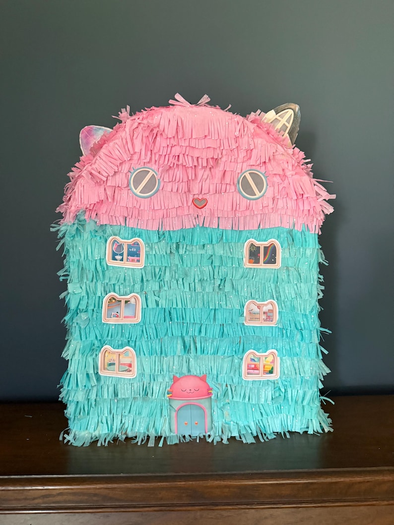 Gabby's Dollhouse Pinata: Gabby Cat Theme, Handmade Party Decoration ...