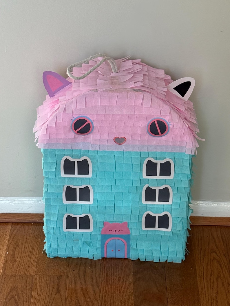 Gabby's Dollhouse Pinata: Handmade Gabby Cat Party Decoration - Etsy