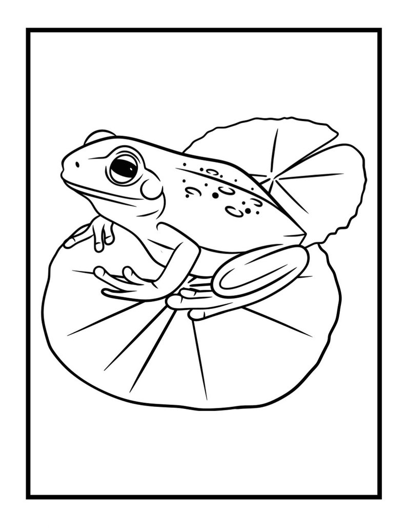 Practically FREE Frog Coloring Pages Coloring Book Detailed Pictures ...