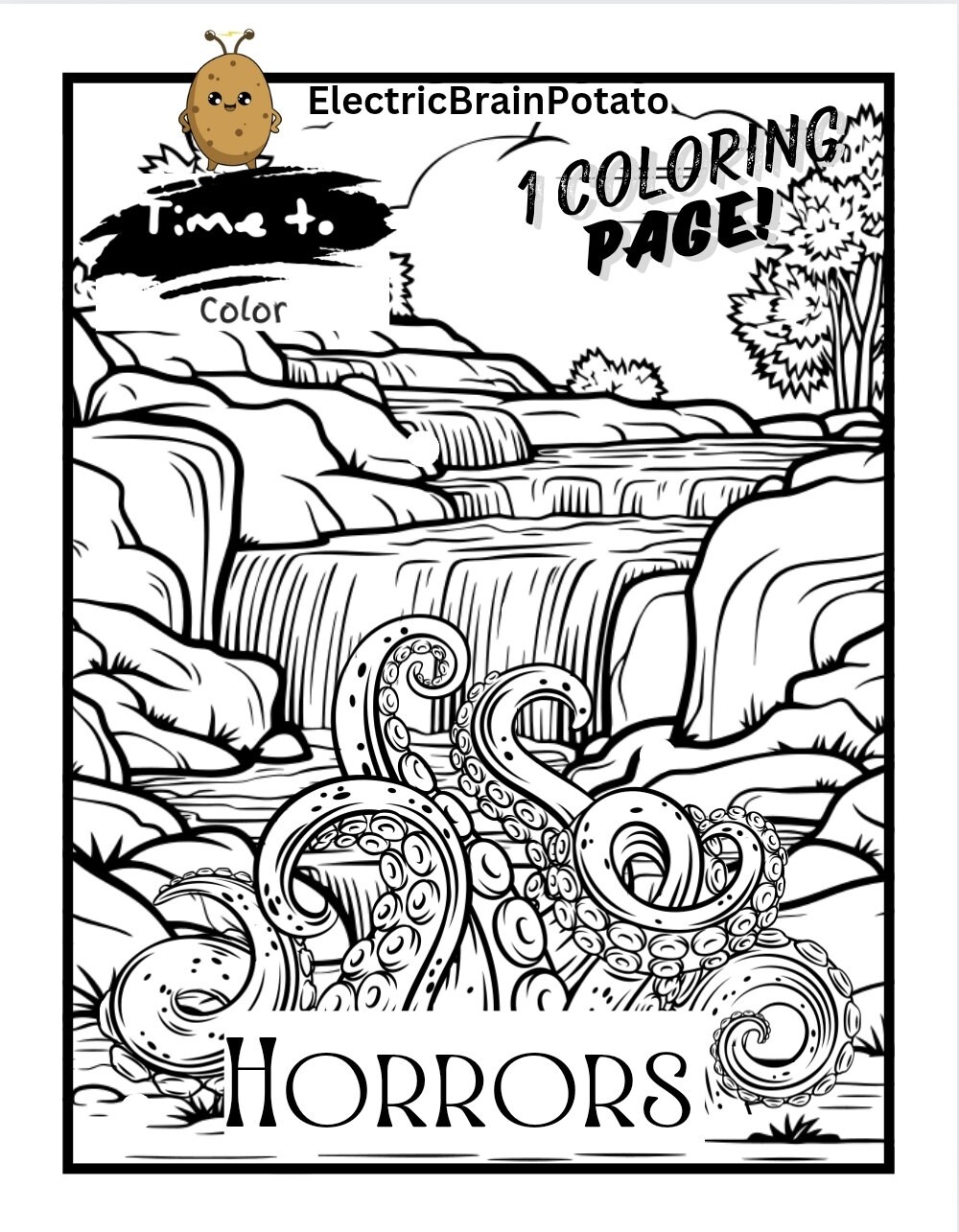 Practically FREE Comedy Horrors Coloring Pages Coloring Book Detailed ...