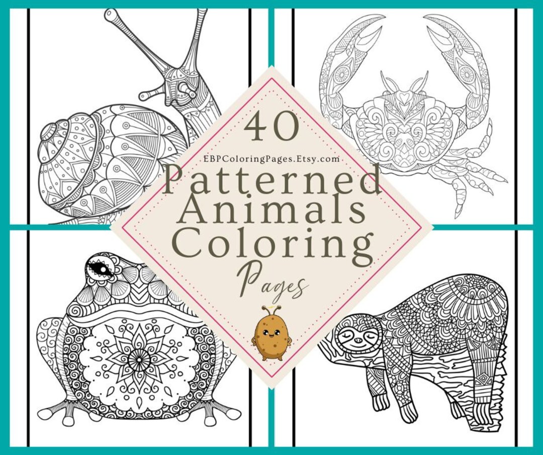 Patterned Animals Coloring Pages 40 Unique Coloring Pages Coloring Book ...