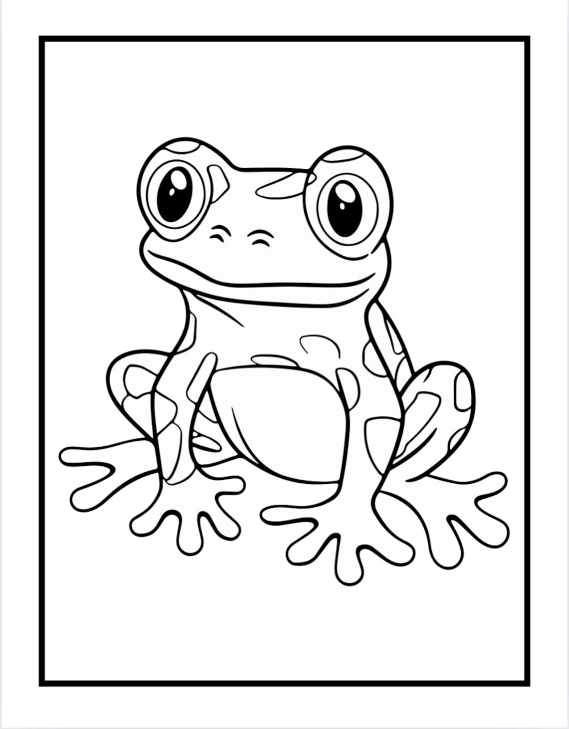 Frogs Coloring Book, 40 Unique Pages (PDF Pattern) - Etsy