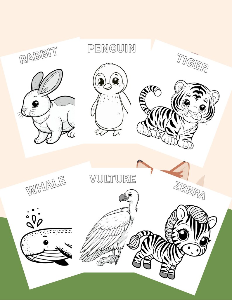 Alphabet Animal A-Z Coloring for Kids Fun Educational Activity Pages ...
