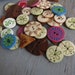 Destash Buttons 35 Buttons Painted Coconut Bone Wood - Etsy