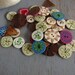 Destash Buttons 35 Buttons Painted Coconut Bone Wood - Etsy