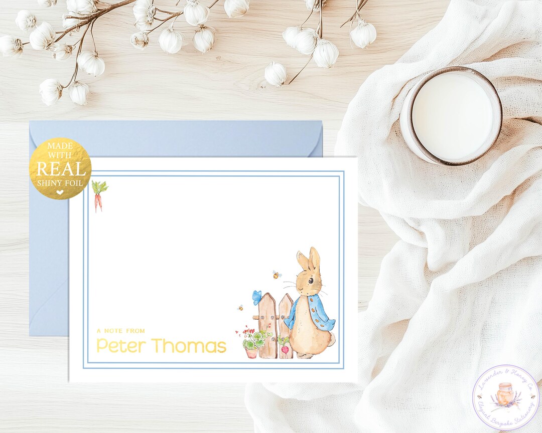 Peter Rabbit Stationery, Bunny Stationery, Peter Rabbit Thank You Cards ...