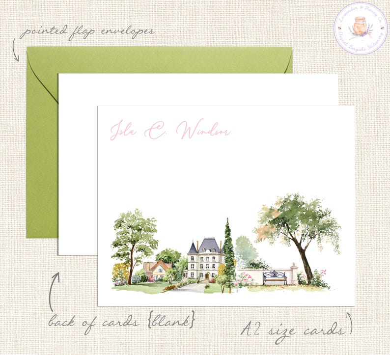 French Stationary, Greenery Stationery, Sage Green Stationery Gifts ...