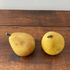 Vintage Carved Alabaster Pears Set of Two - Etsy
