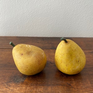 Vintage Carved Alabaster Pears Set of Two - Etsy