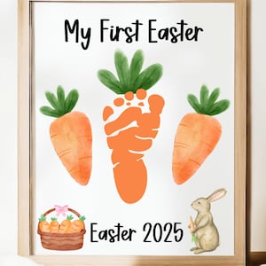 My First Easter Footprint Keepsake | Baby Easter Printable | Newborn ...