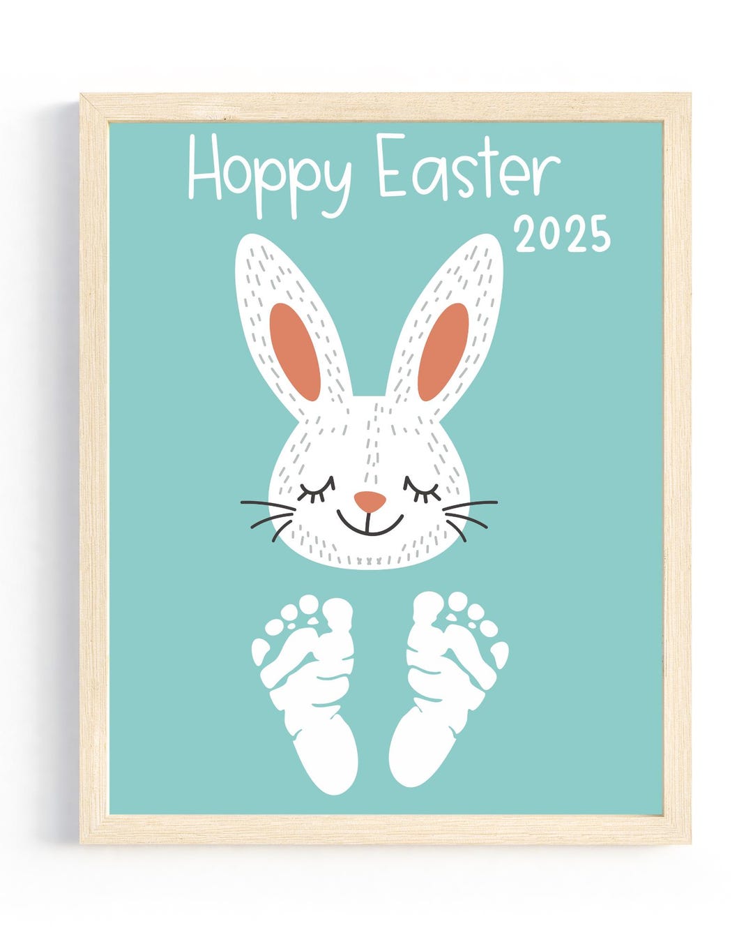 Hoppy Easter Footprint Keepsake Printable | Easter Bunny Baby/toddler ...