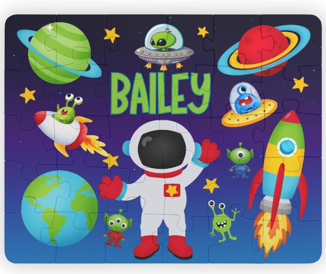 Personalized Kids' Space Puzzle, Fun Family Activity, Unique Gift for ...