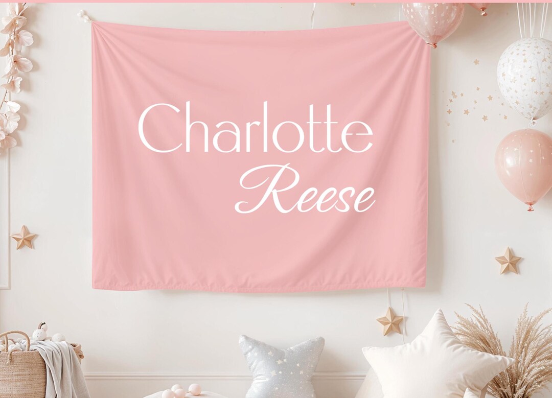 Personalized Girls Room Wall Tapestry, Name Tapestry for Little Girls ...
