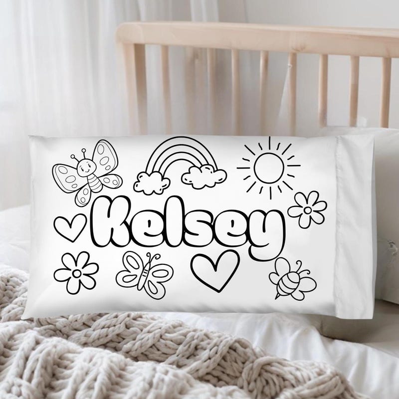 Coloring Pillow Case Kids - Etsy