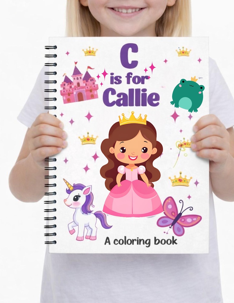 Personalized Princess Coloring Book – Custom Name Fairy Unicorn ...