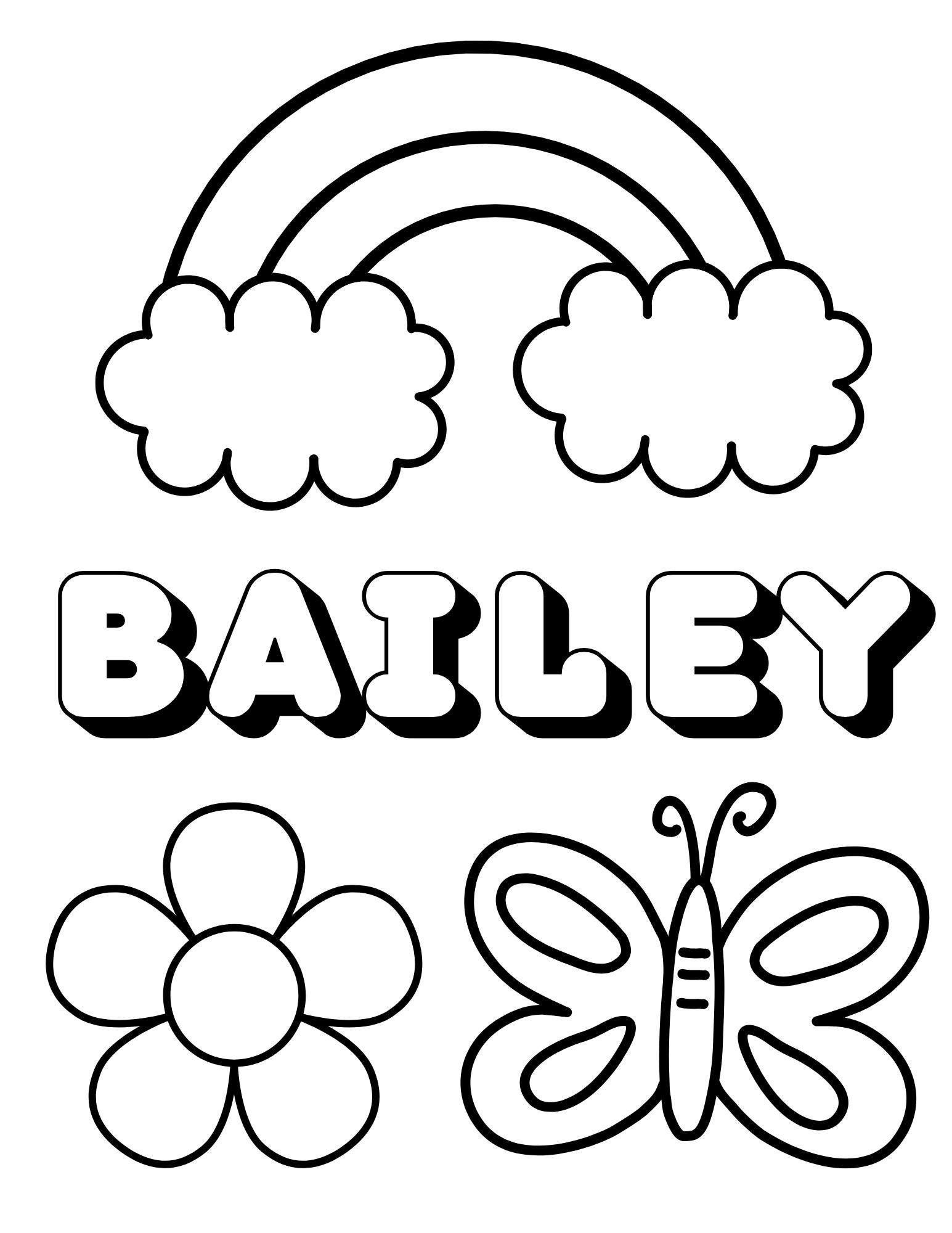 Personalized Rainbow Coloring Page - Custom Name Coloring Sheet for ...