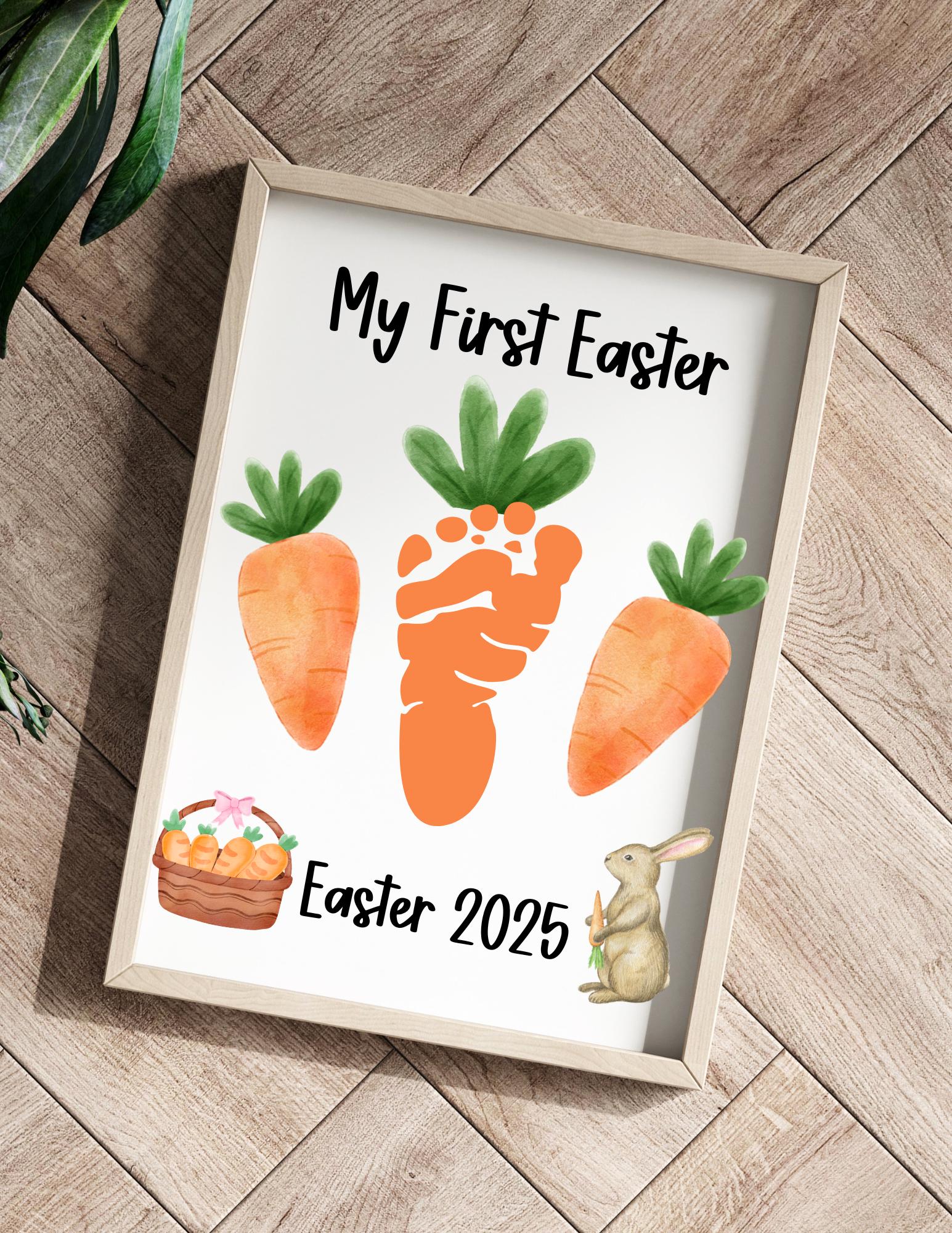 My First Easter Footprint Keepsake | Baby Easter Printable | Newborn ...