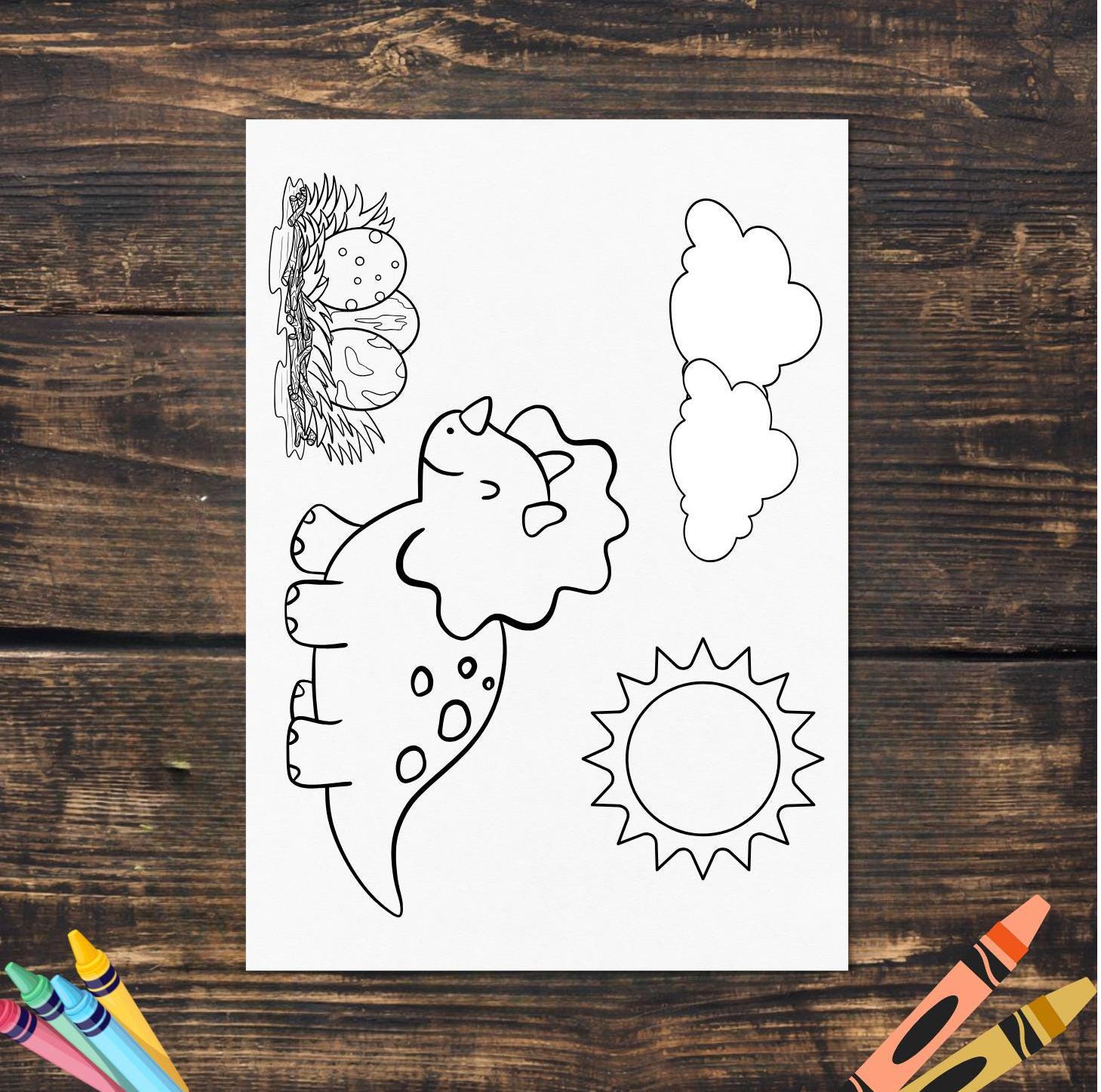 Personalized Dinosaur Coloring Page - Custom Name Coloring Sheet for ...