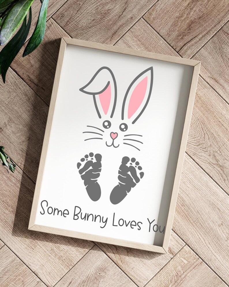 My First Easter Footprint Keepsake | Baby Easter Printable | Newborn or ...