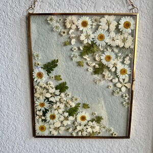 Large Pressed Frame, Dried Flowers, Real Flowers, Flower Hanging Decor ...