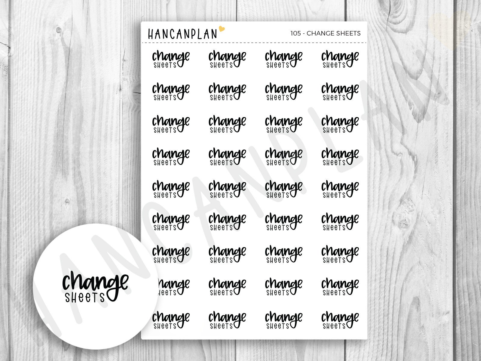 105 - Change Sheets Script | Planner Stickers | Handlettered by ...