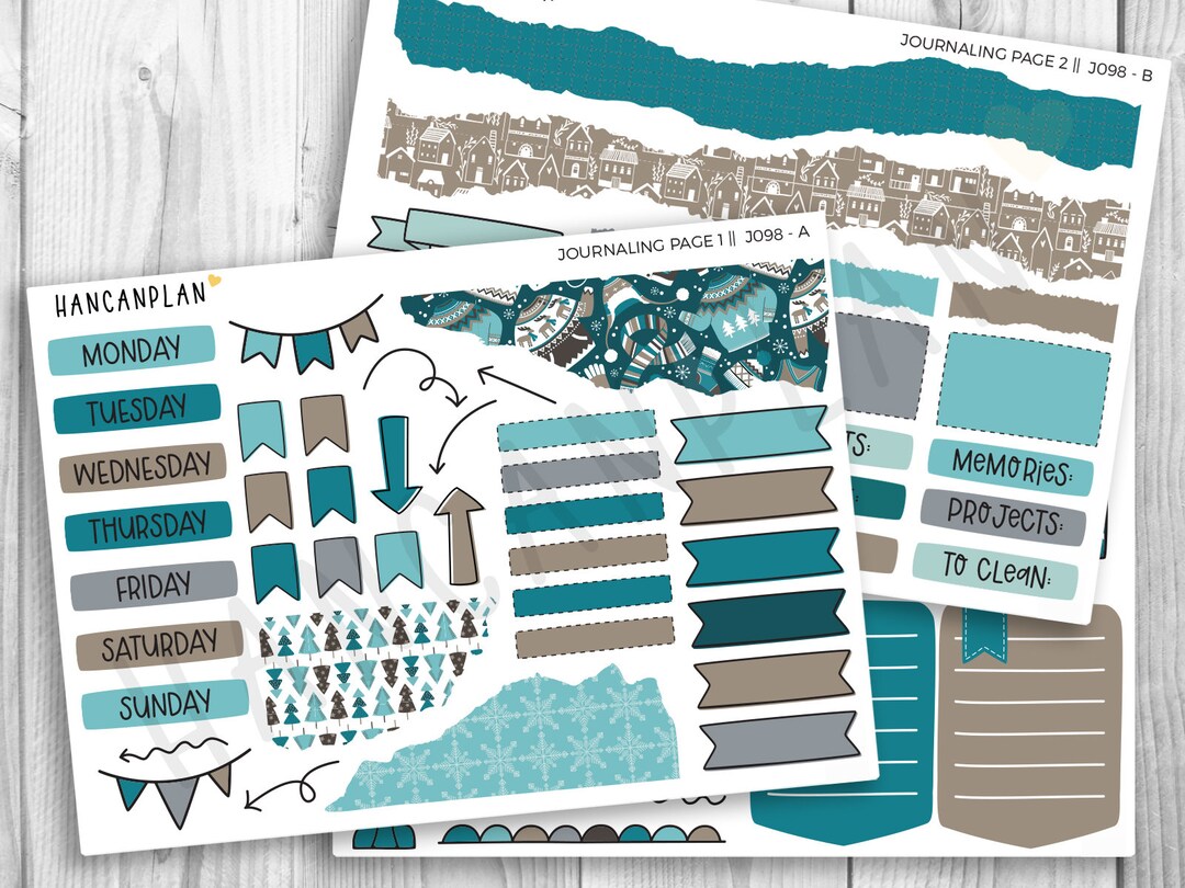 J-098 Warmn'cozy JOURNALING Planner Kit Erin Condren Makselife - Etsy