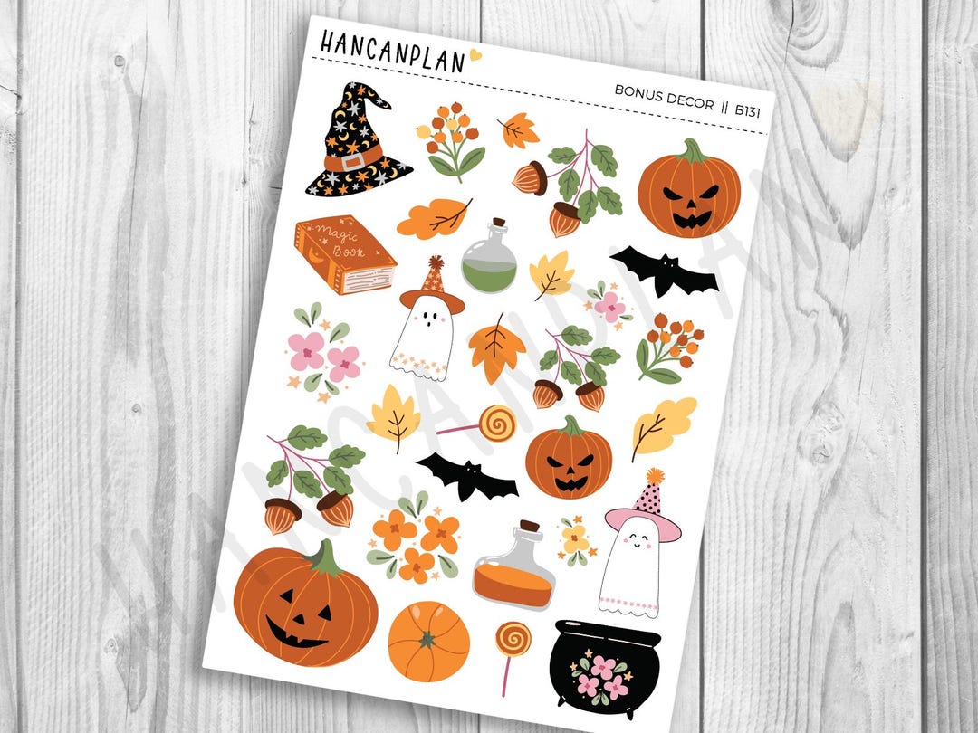 B-131 Happy Halloween Bonus DECOR Sheet - Etsy