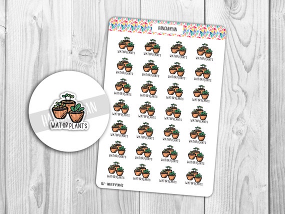 167 Water Plants Stickers Planner Stickers Hand Lettered - Etsy