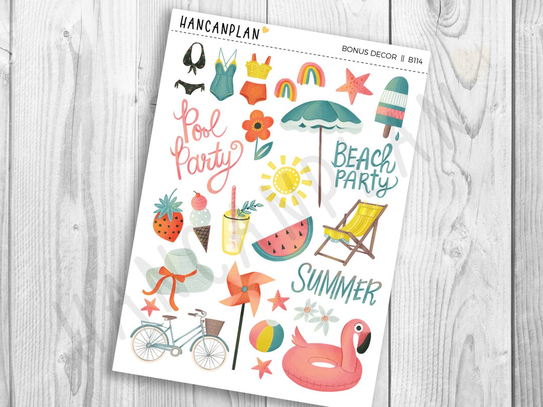 B-114 SUMMER Bonus DECOR Sheet - Etsy