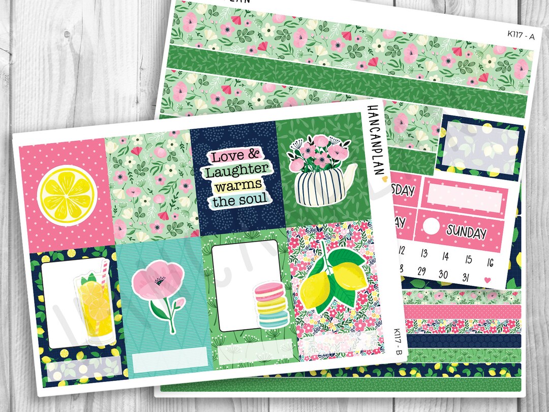 K-117 LEMONADE WEEKLY Planner Kit - Etsy