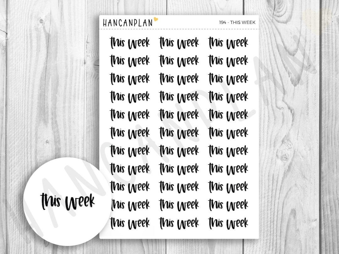 194 - THIS WEEK Script | Planner Stickers | Handlettered by Hancanplan ...