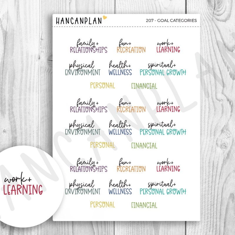 Making Goals Stickers - Etsy