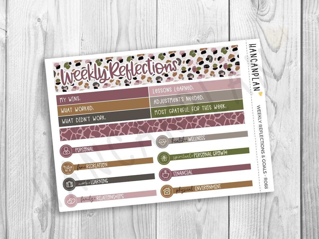 R-068 REFLECTIONS & Goals Set STAY WILD Makselife - Etsy