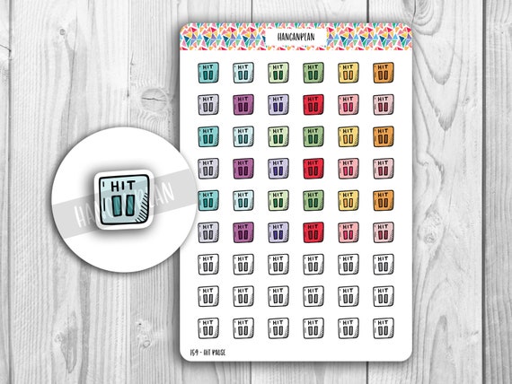 159 Hit Pause Stickers Self Care Planner Stickers Hand - Etsy