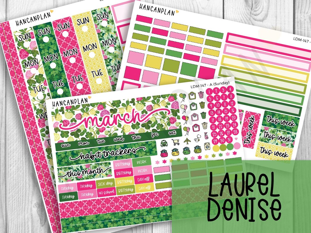 Ld-mini-147 Clover Laurel Denise Mini Monthly and Weekly Planner ...