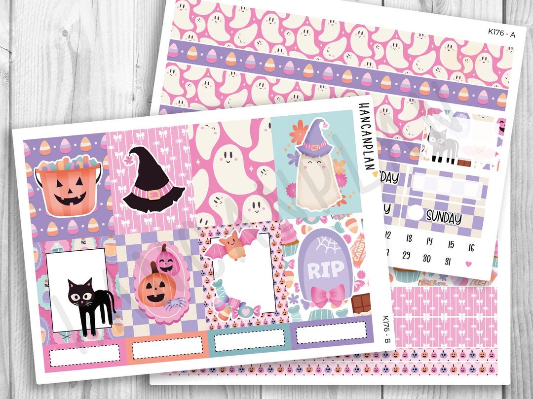 K-176 || Boo-tiful Pastels | WEEKLY Planner Kit - Etsy