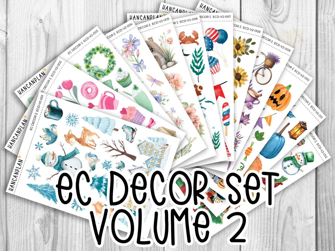 ECD- Vol2 - TRANSPARENT EC Colorful Matching Decor 12-month Set | Erin ...