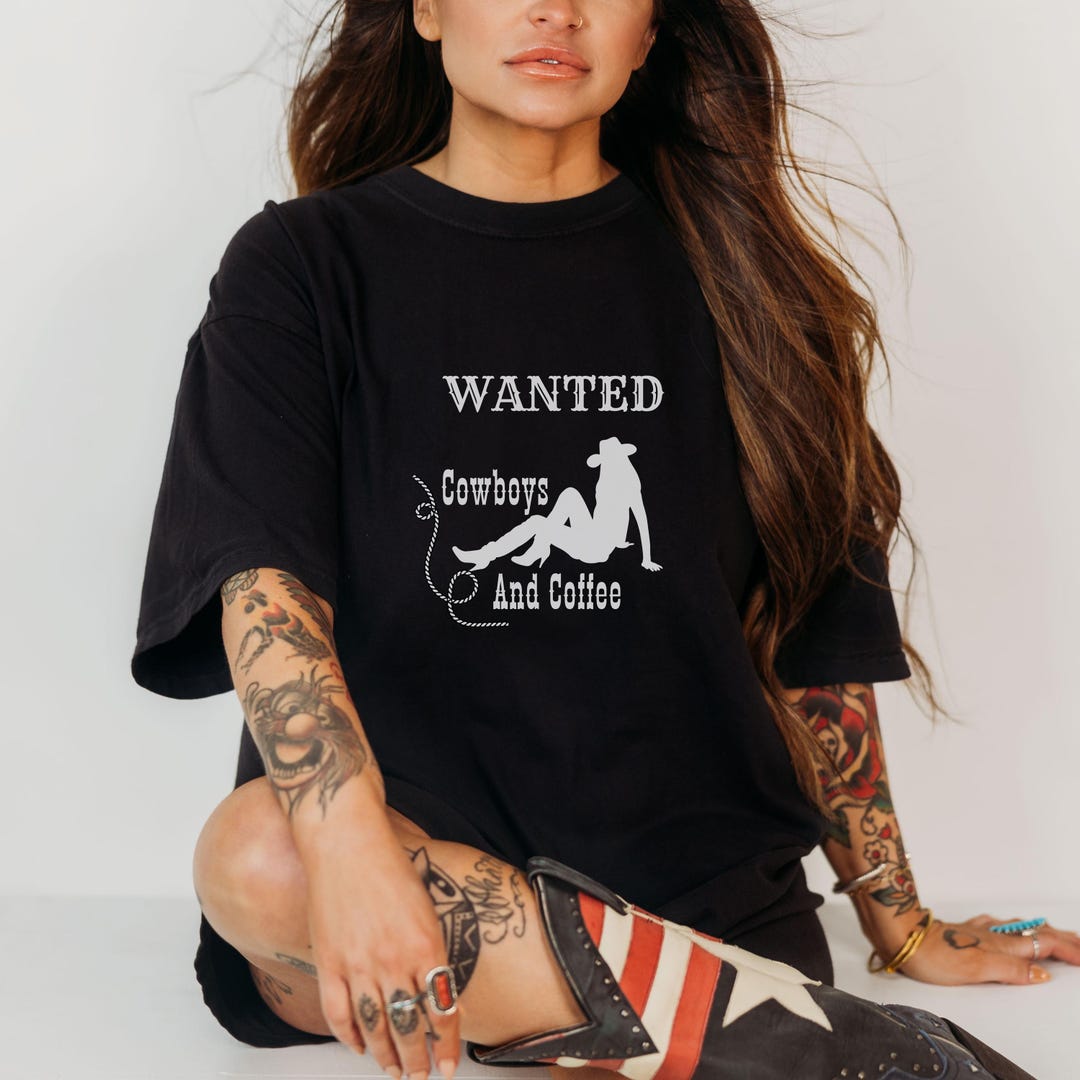 Cowgirl Horse Lovers Unisex Softstyle T-shirt, Cowboys and Coffee ...