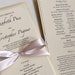 Wedding Ceremony Program Double Sided With Ribbon Bow - Etsy