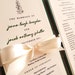 Wedding Ceremony Program Double Sided With Ribbon Bow - Etsy