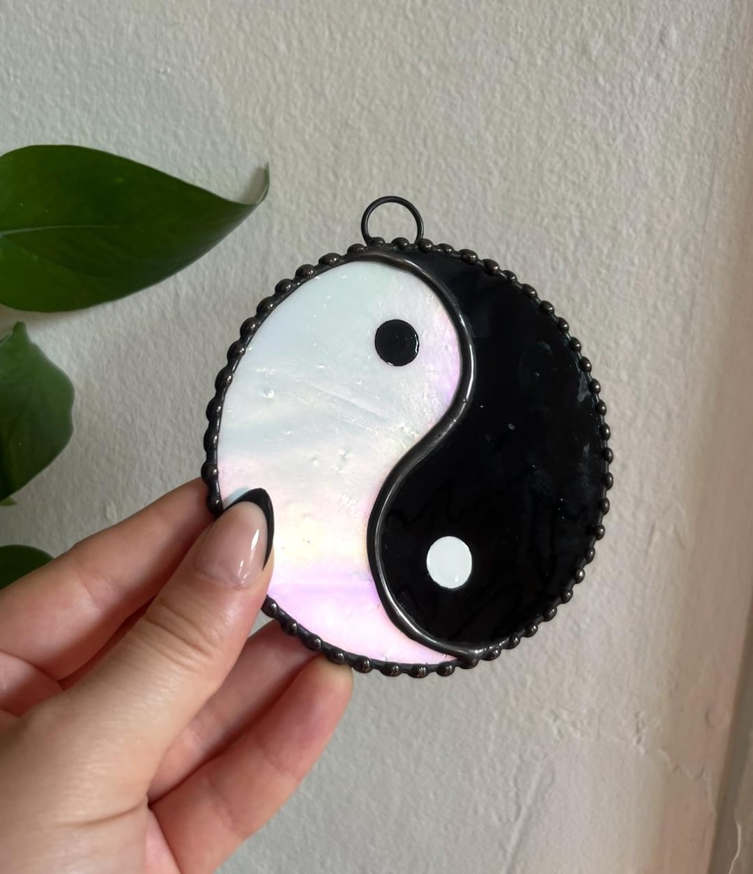 Stained Glass Yin Yang - Classic Black & White - Etsy
