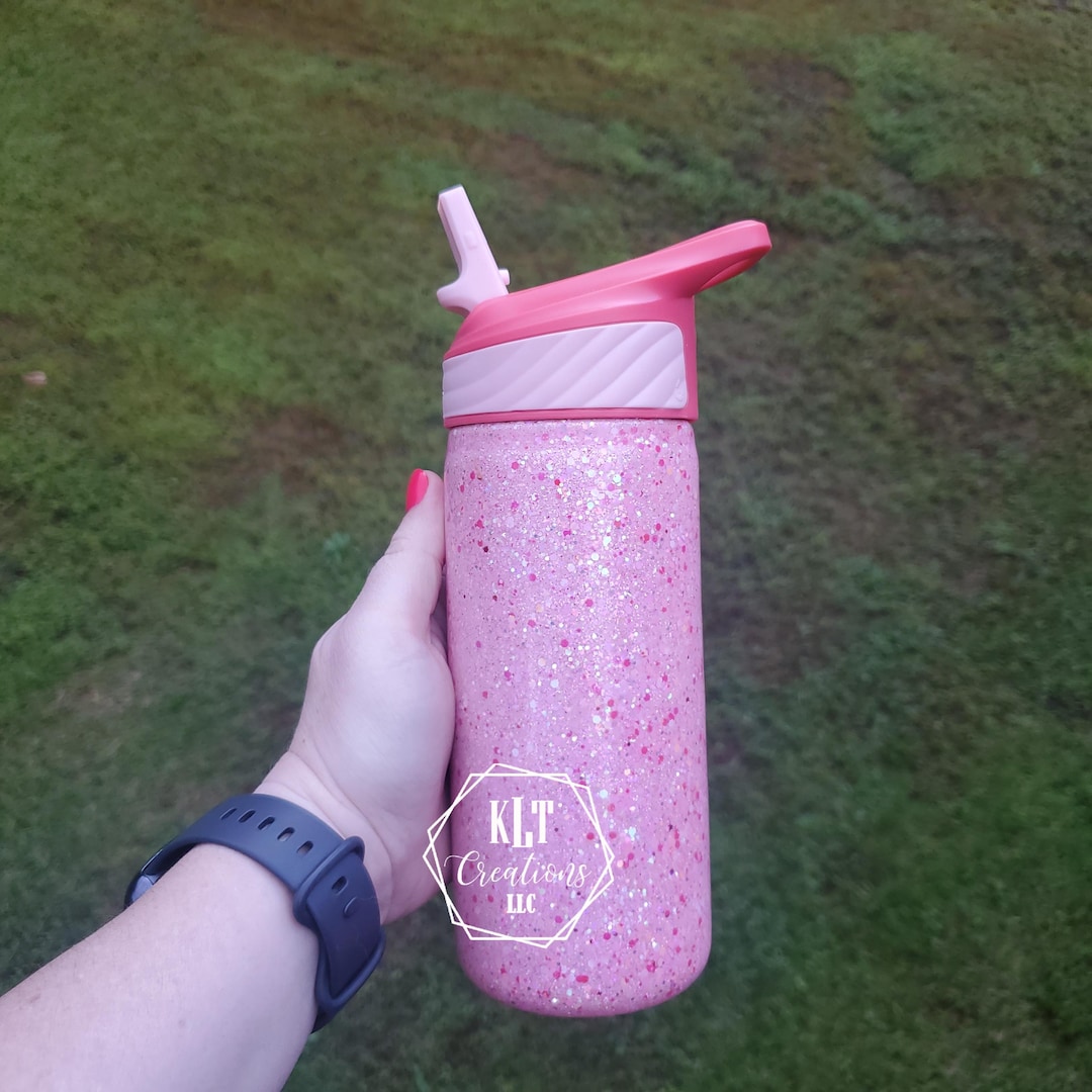 18 Oz Tal Brand Pink Glitter Water Bottle - Etsy