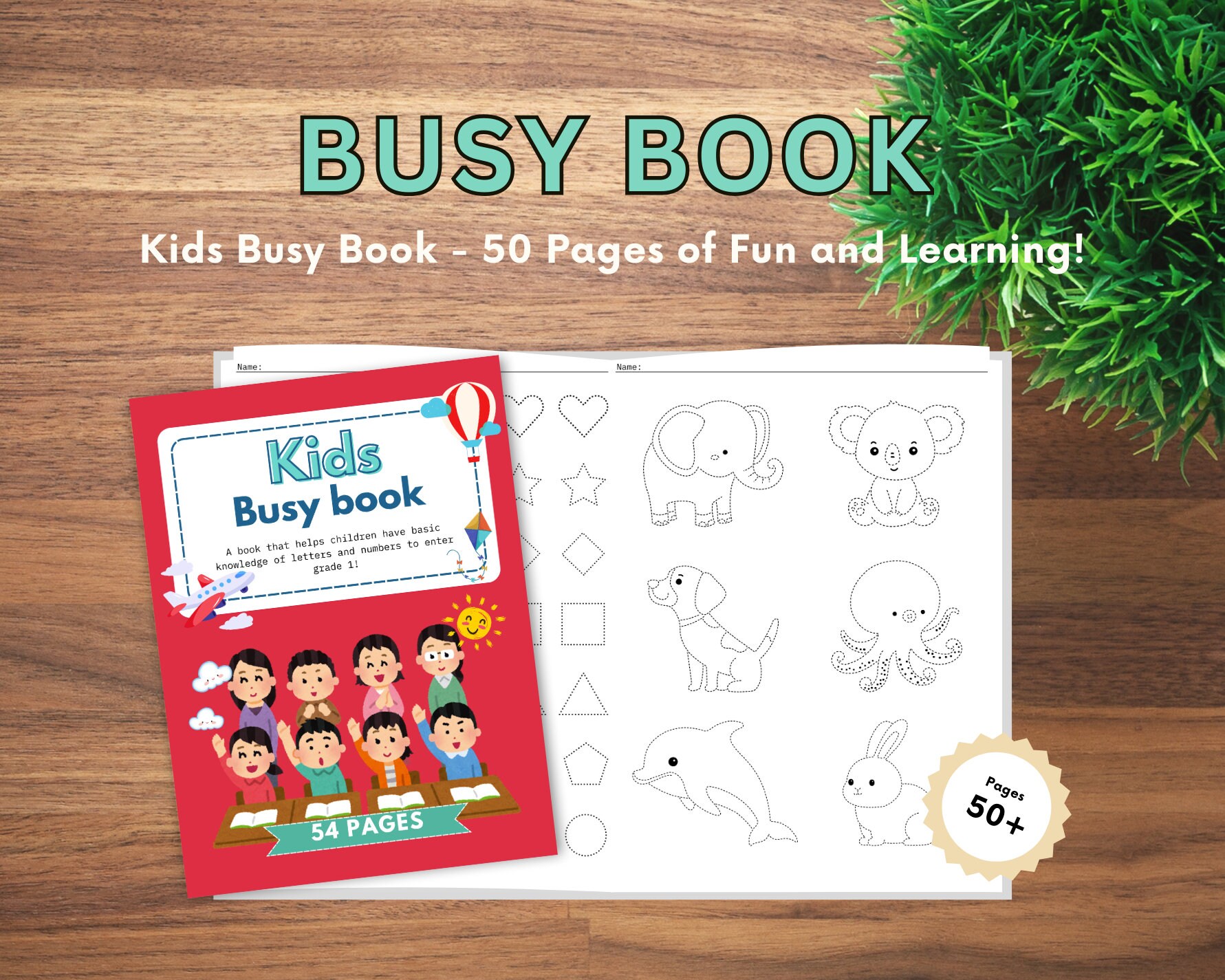 Kids Busy Book 50 Pages of Fun and Learning Holiday Activity Book. - Etsy