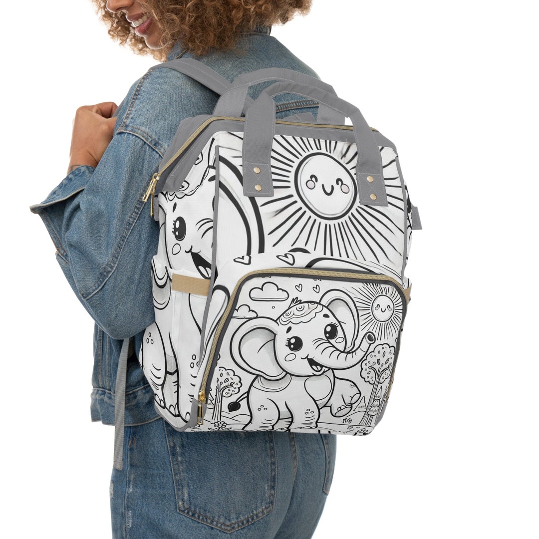 Coloring Book Bag, Unique Diaper Bag, Baby Bag, Nappy Bag, Mom Bag ...