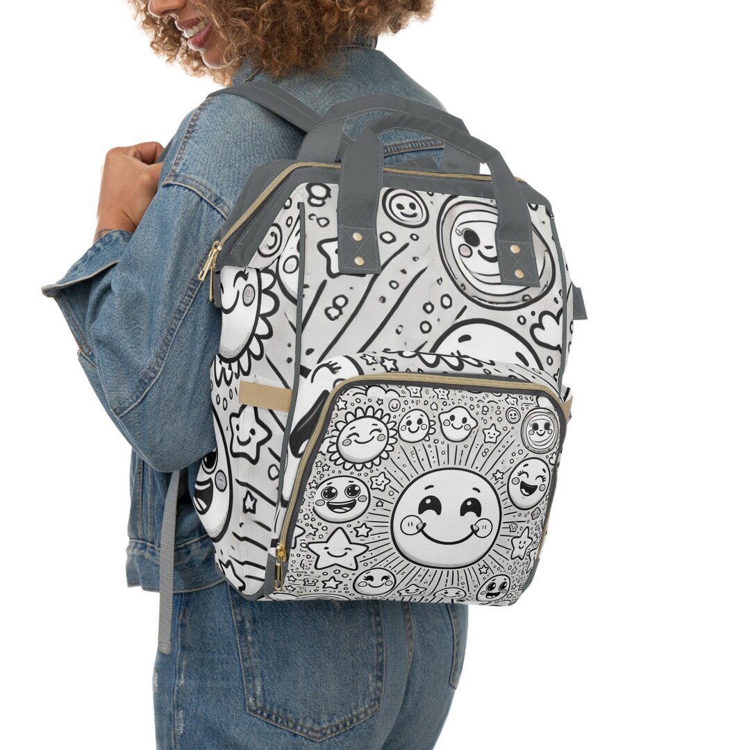 Coloring Book Bag, Unique Diaper Bag, Baby Bag, Nappy Bag, Mom Bag ...