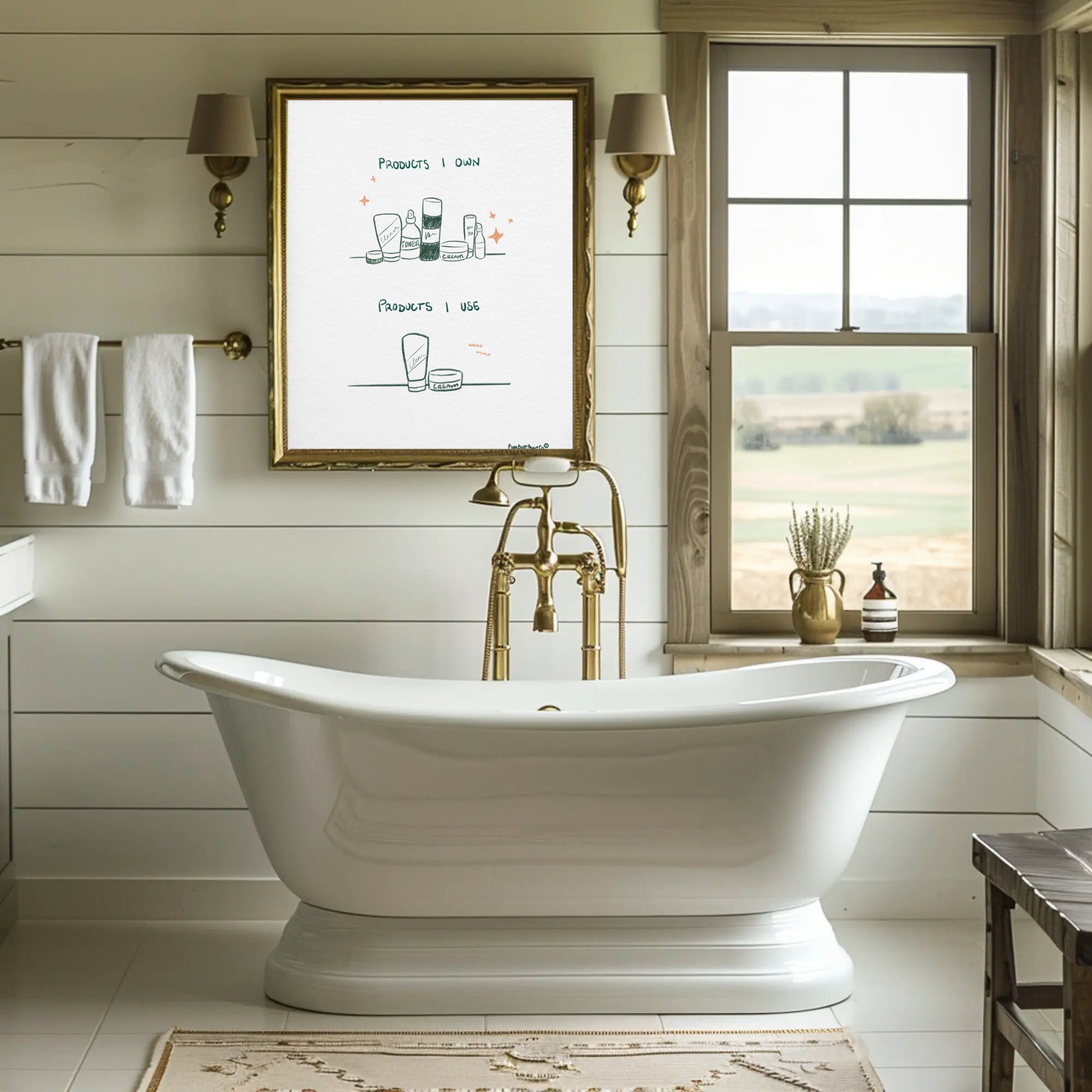 Funny Skincare Routine Poster | Digital Download Feminine Wall Art for ...