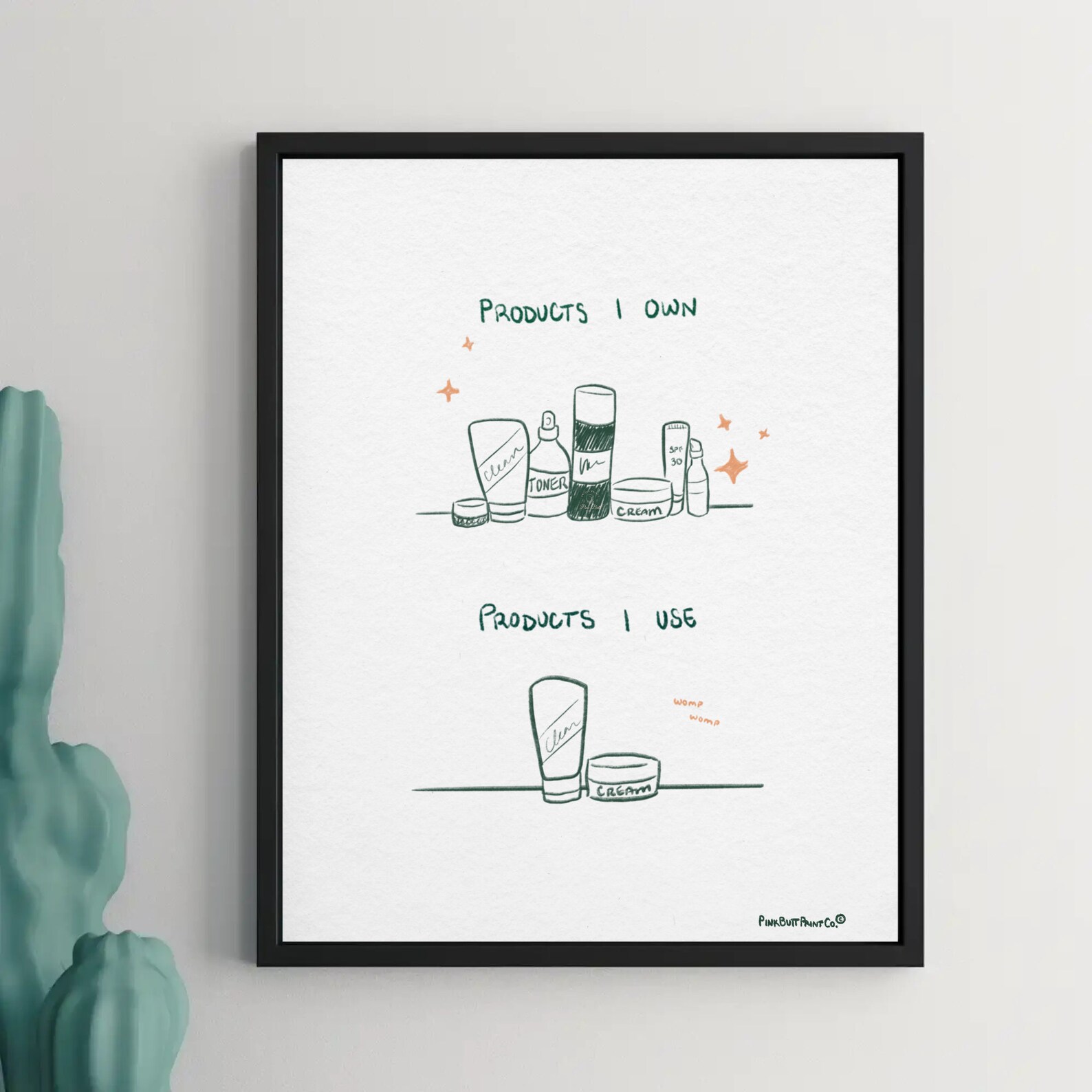 Funny Skincare Routine Poster | Digital Download Feminine Wall Art for ...