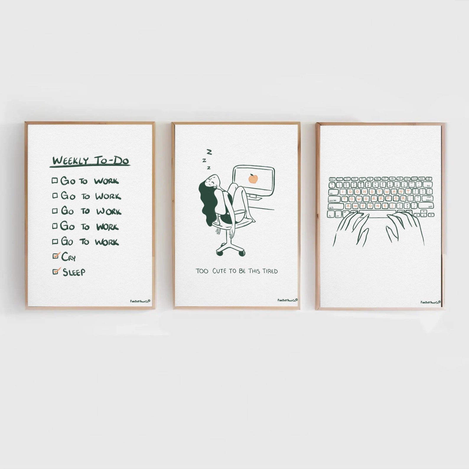 Funny Weekly to Do List Poster | Digital Download Retro Office Wall Art ...