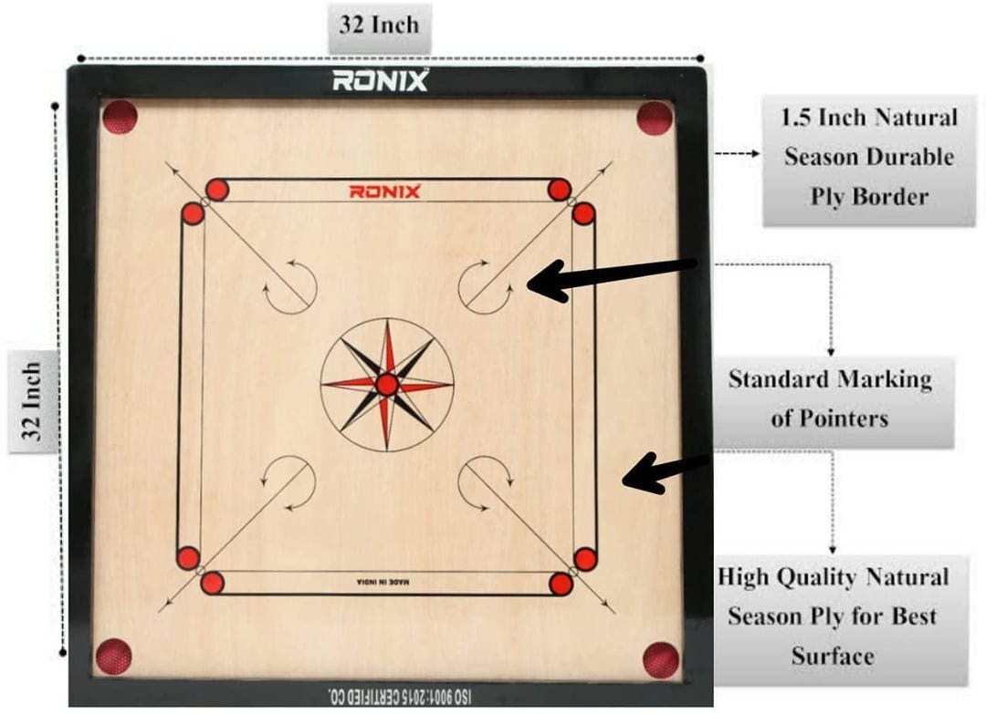 Carrom Board Brand New 32 Inch With Coins Powder - Etsy