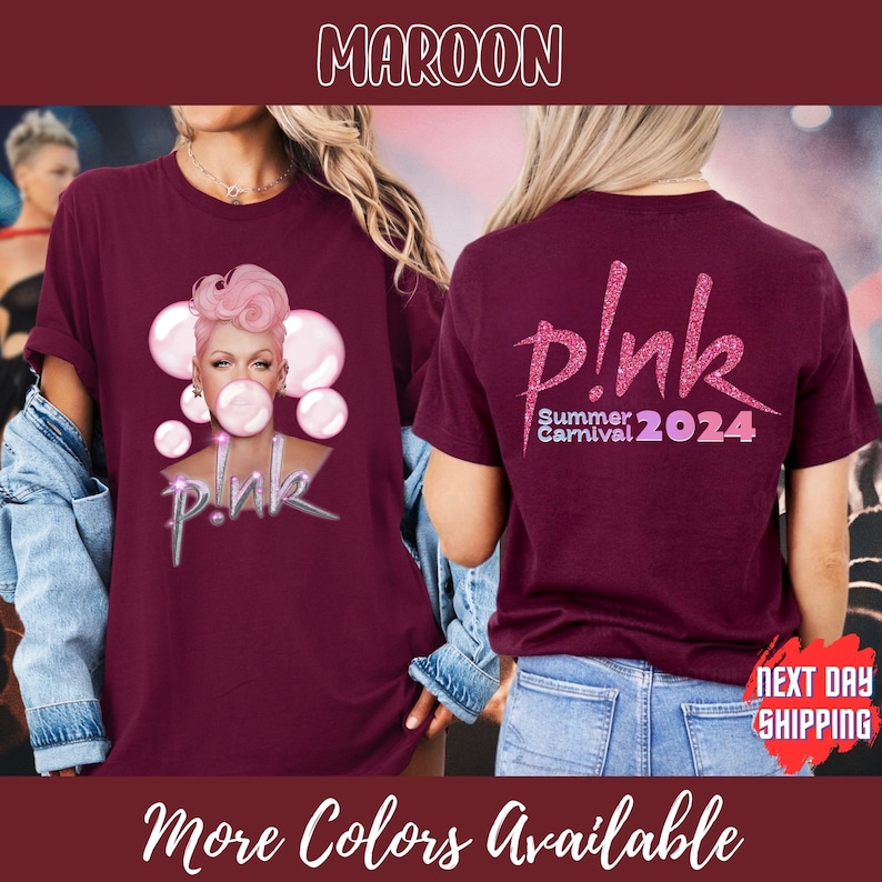 Pnk Pink Singer Summer Carnival 2024 Tour Shirt,pink Fan Lovers Shirt ...